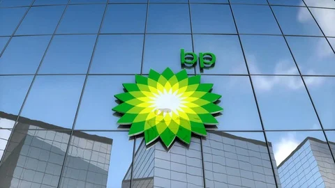Editorial BP logo on glass building. | Stock Video | Pond5