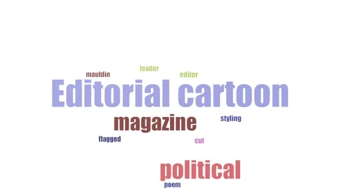 Editorial Cartoon Word Cloud Animated Is... | Stock Video | Pond5