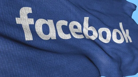 Editorial. Flag of Facebook with the tex... | Stock Video | Pond5