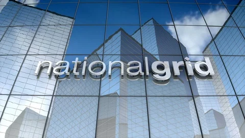Editorial, National Grid plc logo on gla... | Stock Video | Pond5