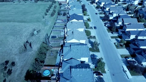 Edmonton Summerside Dolly Roll birds eye... | Stock Video | Pond5