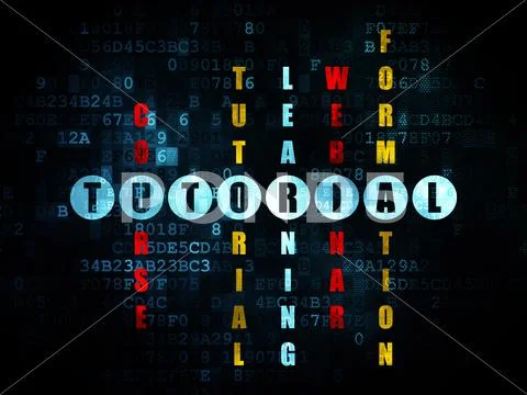 Education concept: word Tutorial in solving Crossword Puzzle ~ Clip Art ...