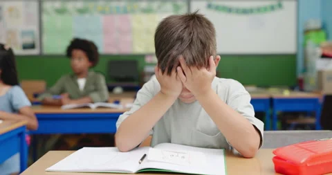 Education, exam and stress with boy stud... | Stock Video | Pond5