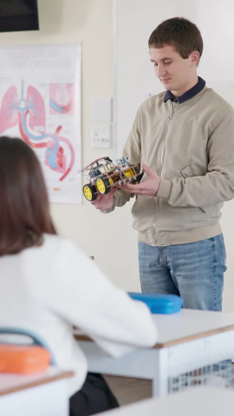 Education, presentation and robotics wit... | Stock Video | Pond5