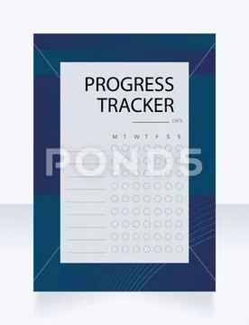 Education progress tracker worksheet design template ~ Clip Art #202273011