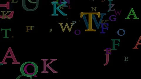 Educational background with English alph... | Stock Video | Pond5