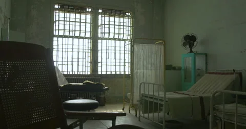 Eerie abandoned old hospital inside Alca... | Stock Video | Pond5