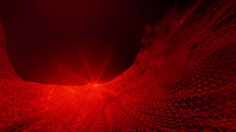 Eerie Red neon futuristic fantasy landsc... | Stock Video | Pond5