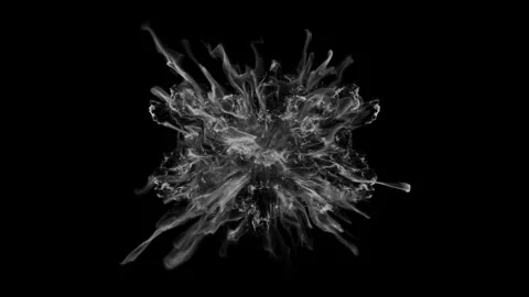 Effect of explosion shock wave and diver... | Stock Video | Pond5