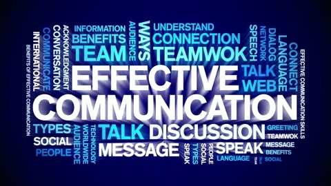 Effective Communication animated word cl... | Stock Video | Pond5