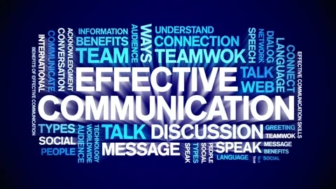Effective Communication animated word cl... | Stock Video | Pond5