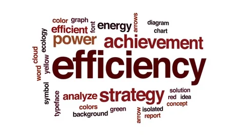 Efficiency animated word cloud, text des... | Stock Video | Pond5
