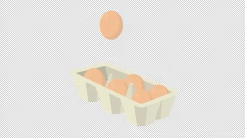 Egg tray. Animation of chicken eggs in a... | Stock Video | Pond5