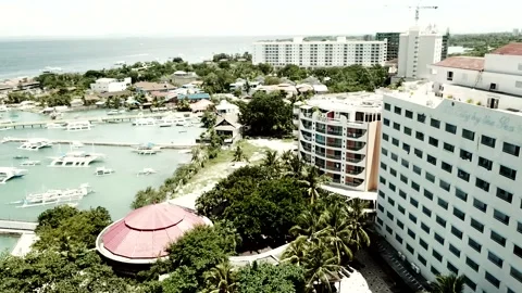 egi hotel in mactan cebu shown from aboc... | Stock Video | Pond5