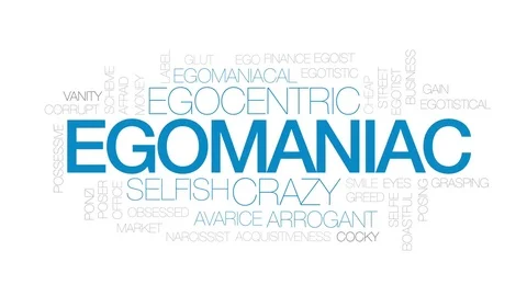Egomaniac word cloud, text design animat... | Stock Video | Pond5