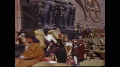 Egypt 1947, Crowd of people in the Egypt... | Stock Video | Pond5