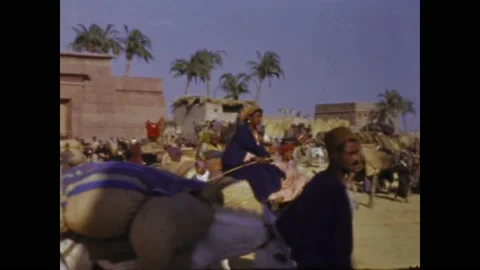 Egypt 1947, Crowd of people in the Egypt... | Stock Video | Pond5