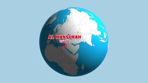 EGYPT AL MANSURAH ZOOM IN FROM SPACE | Stock Video | Pond5