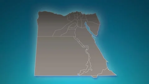 egypt country map with zoom in Realistic... | Stock Video | Pond5