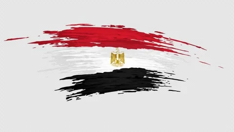 Egypt flag animation. Brush painted egyp... | Stock Video | Pond5