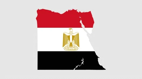 Egypt flag map outline, Map of Egypt, Eg... | Stock Video | Pond5
