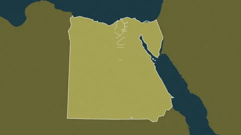Egypt map - zoom. Regions. Pattern. | Stock Video | Pond5