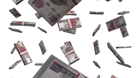 Egyptian 200 Pounds Falling Animation St... | Stock Video | Pond5