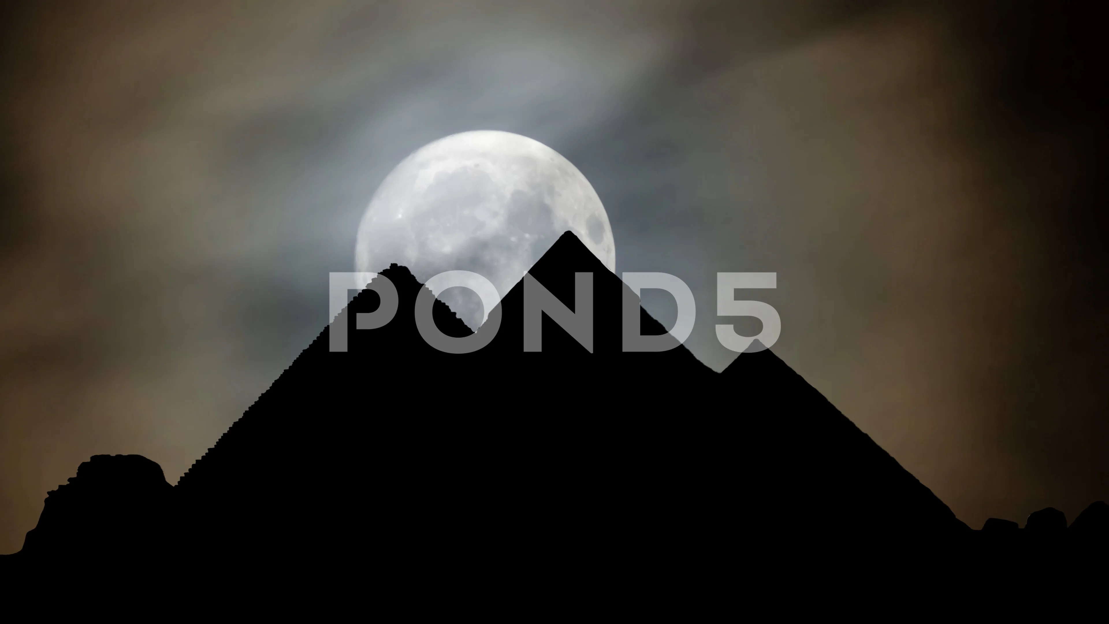 Egyptian Pyramids At Night