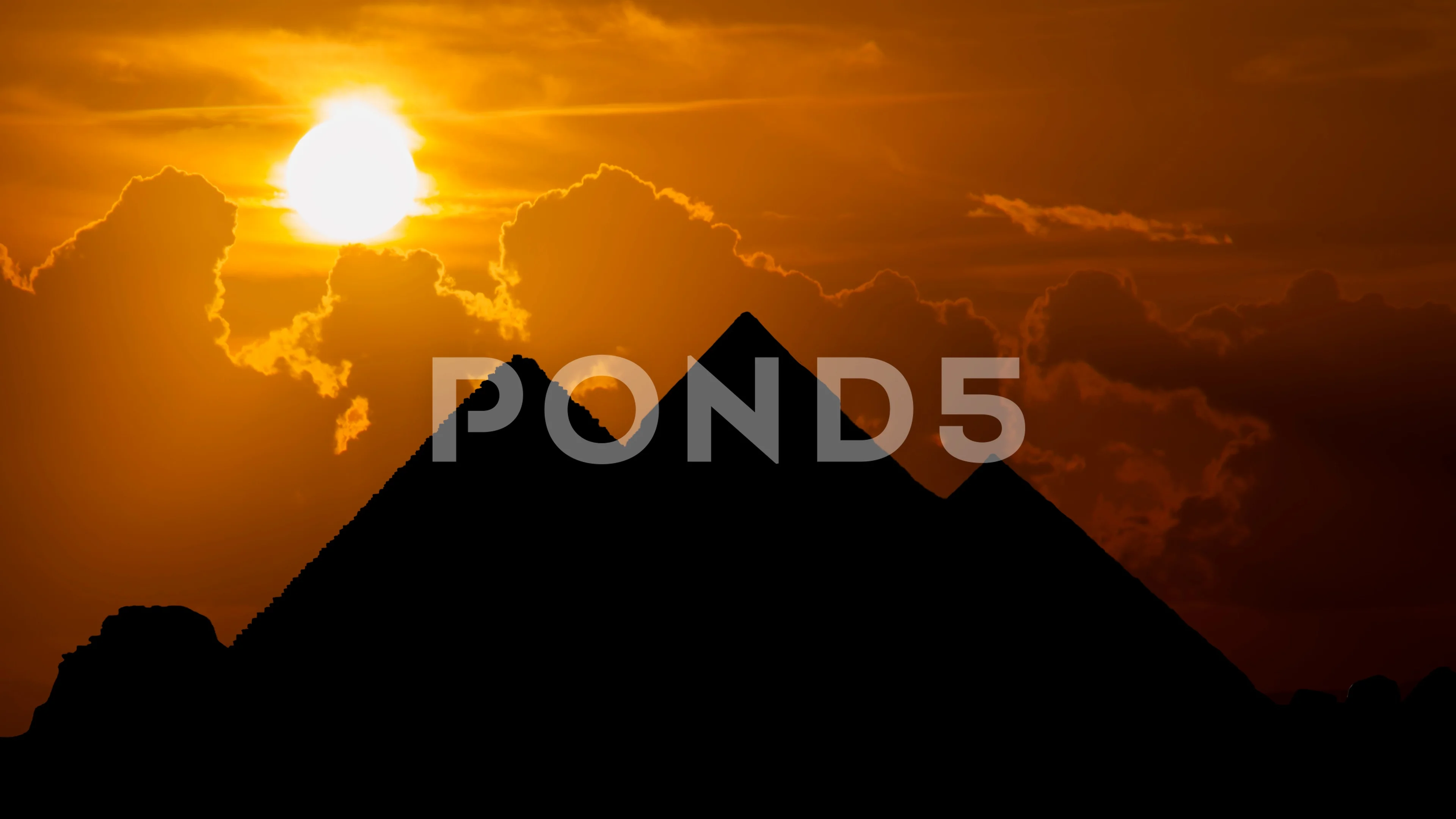 Egyptian Pyramids Sunset