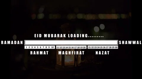 Eid Mubarak Loading Animation, Ramadan t... | Stock Video | Pond5
