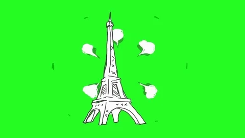 Eiffel tower - Hand-Drawn - Animation - ... | Stock Video | Pond5