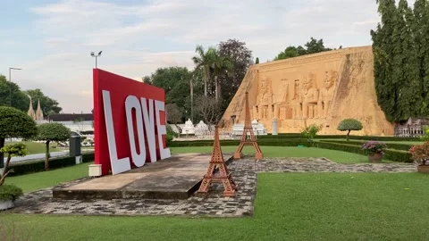 Eiffel Tower Model at Mini Siam, famous ... | Stock Video | Pond5