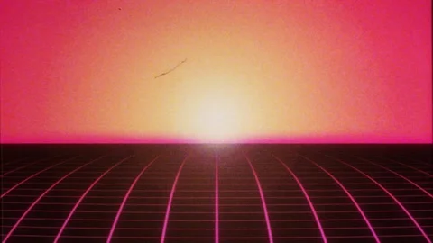 Eighties TV Retro Synthwave 3d Grid Back... | Stock Video | Pond5
