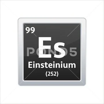 Einsteinium symbol. Chemical element of the periodic table. Vector ...