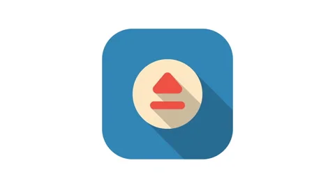 Eject Button on white background, animat... | Stock Video | Pond5