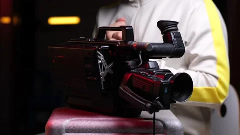 eject an old vhs cassette from a vintage... | Stock Video | Pond5