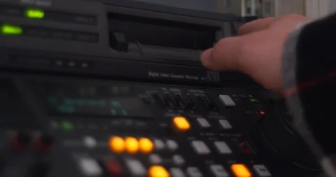 Eject tape from linear video editing mac... | Stock Video | Pond5