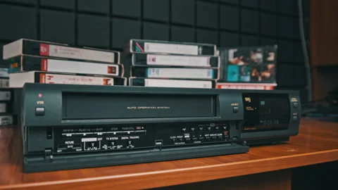 Eject VHS Tape Cassette From VCR Player | Stock Video | Pond5
