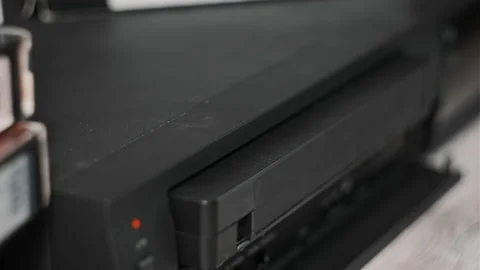 Eject VHS Tape Cassette From VCR Video P... | Stock Video | Pond5