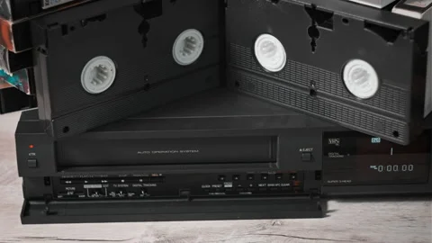 Eject VHS Tape Cassette From VCR Video P... | Stock Video | Pond5
