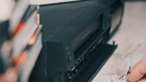 Eject VHS Tape Cassette From VCR Video R... | Stock Video | Pond5