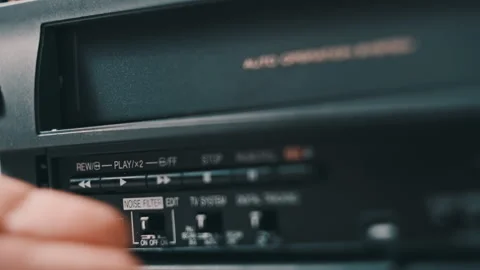 Eject VHS Tape Cassette From VCR Video R... | Stock Video | Pond5