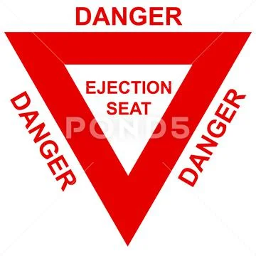 Ejection seat warning sign: Royalty Free #173377274