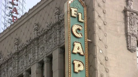 El Capitan Theatre sign in Hollywood - t... | Stock Video | Pond5