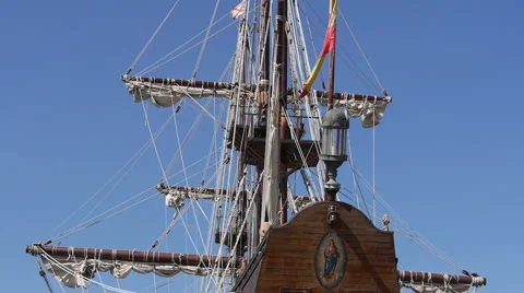 El Galeon - medieval Spanish Pirate ship... | Stock Video | Pond5