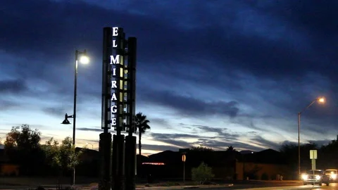 El Mirage Arizona city limits signage a ... | Stock Video | Pond5