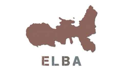Elba map with paper regions. Animated is... | Stock Video | Pond5