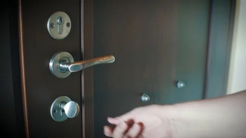 Woman Locking Door Stock Video Footage | Royalty Free Woman Locking ...