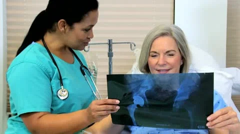 Elderly Female Patient Looking X-Ray Ima... | Stock Video | Pond5