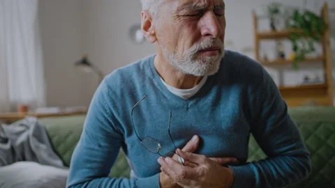 Elderly Heart Attack Stock Footage ~ Royalty Free Stock Videos | Pond5